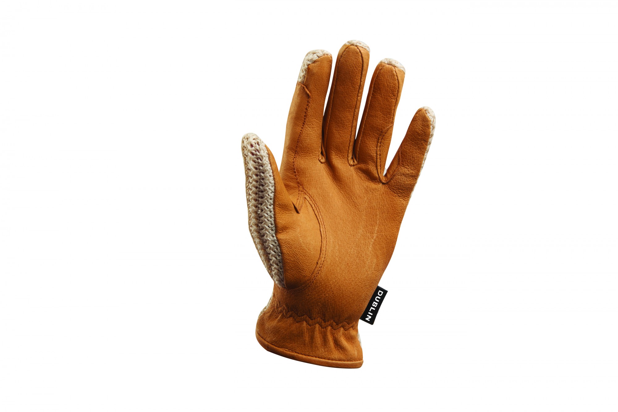 Dublin Adults Crochet Riding Gloves (Natural/Natural) - Old Dairy Saddlery