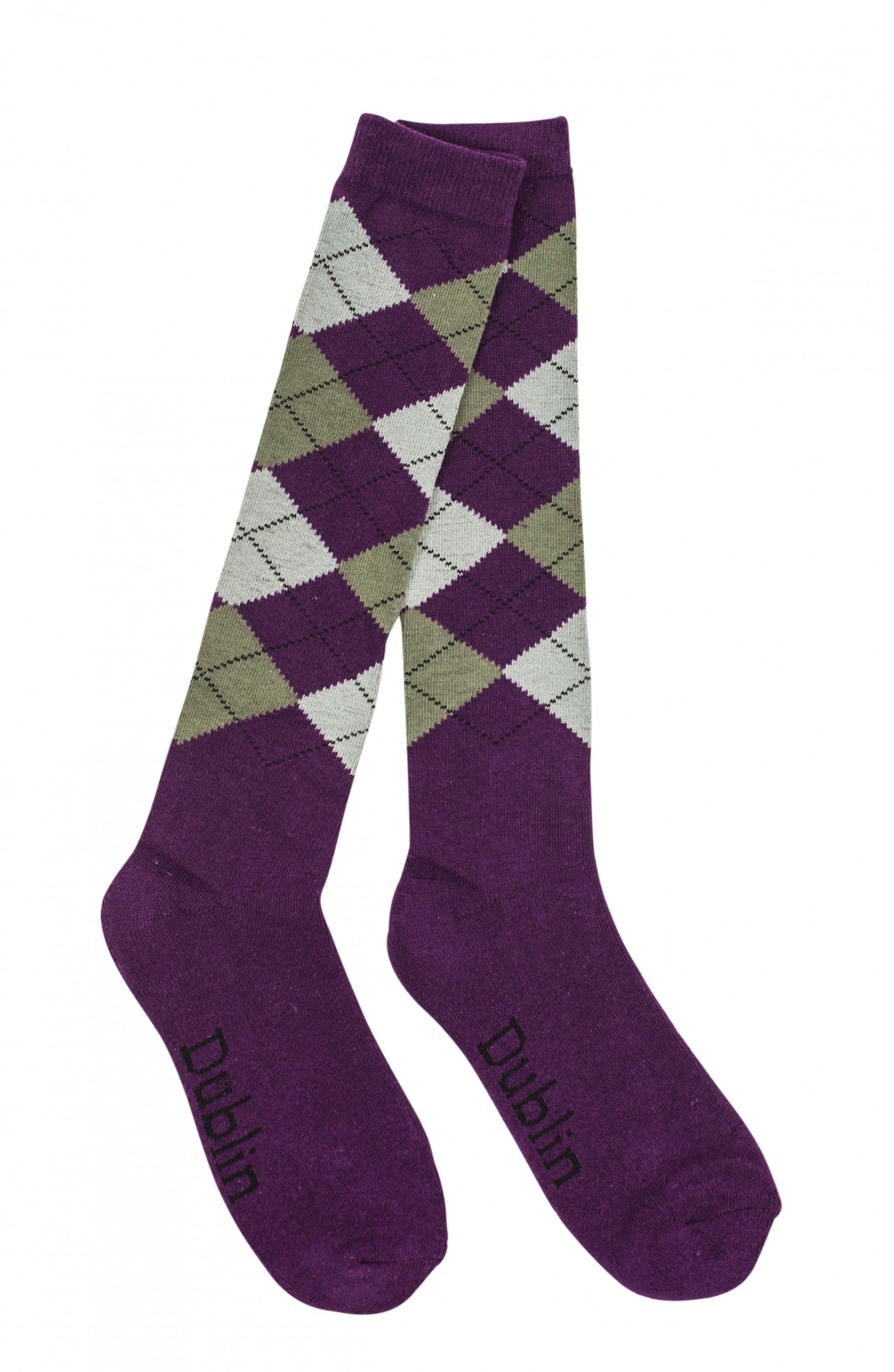 Dublin Adults Argyle Socks (Purple Ash) - Old Dairy Saddlery