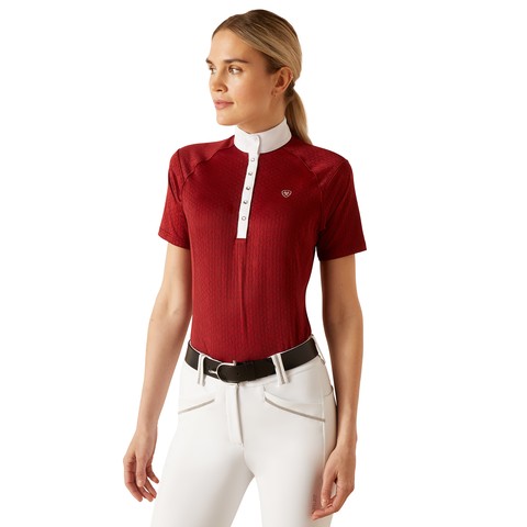 Ariat Womens Showstopper 3.0 Show Shirt (Sun Dried Tomato) - Old Dairy ...