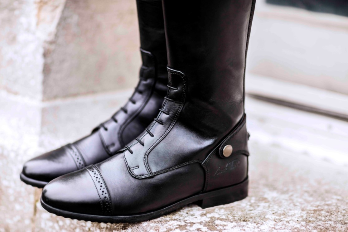 Mark Todd Adults Long Leather Competition Field Boot Black - Old Dairy ...