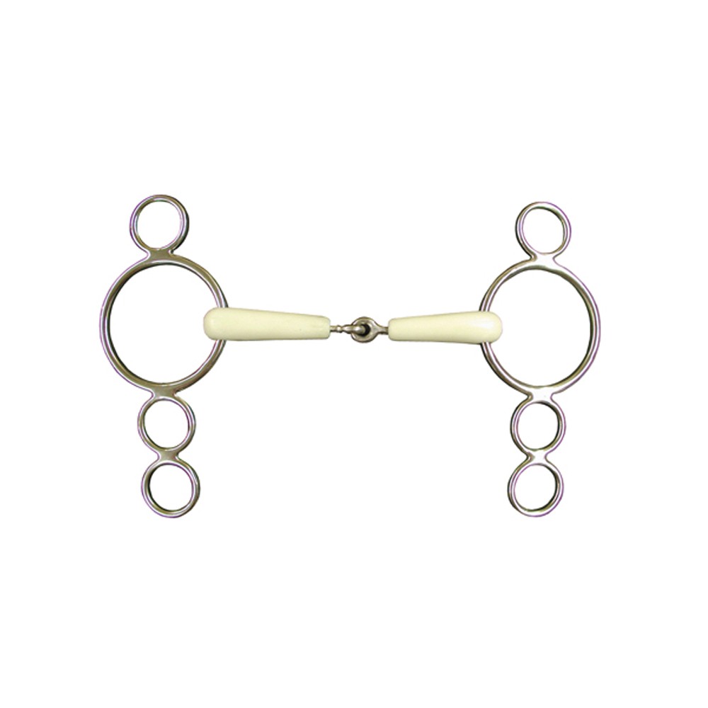 JHL Pro Steel Flexi Continental 4-Ring Jointed Snaffle - Old Dairy Saddlery