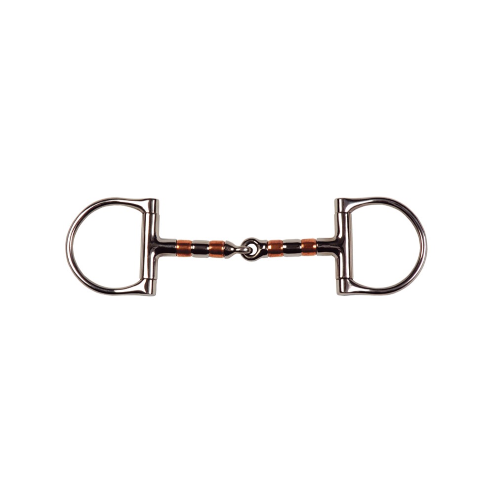 JHL Pro Steel Copper Roller D Race Snaffle - Old Dairy Saddlery