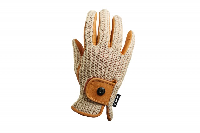 Dublin Adults Crochet Riding Gloves (Natural/Natural) - Old Dairy Saddlery