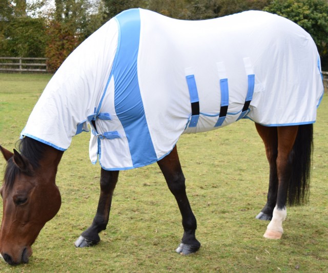 JHL Ultra Fly Relief Combo Rug White & Blue - Old Dairy Saddlery
