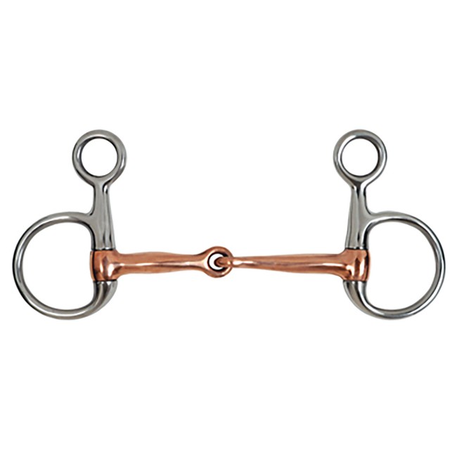 JHL Pro Steel Copper Mouth Hanging Cheek Eggbutt Snaffle - Old Dairy Saddlery